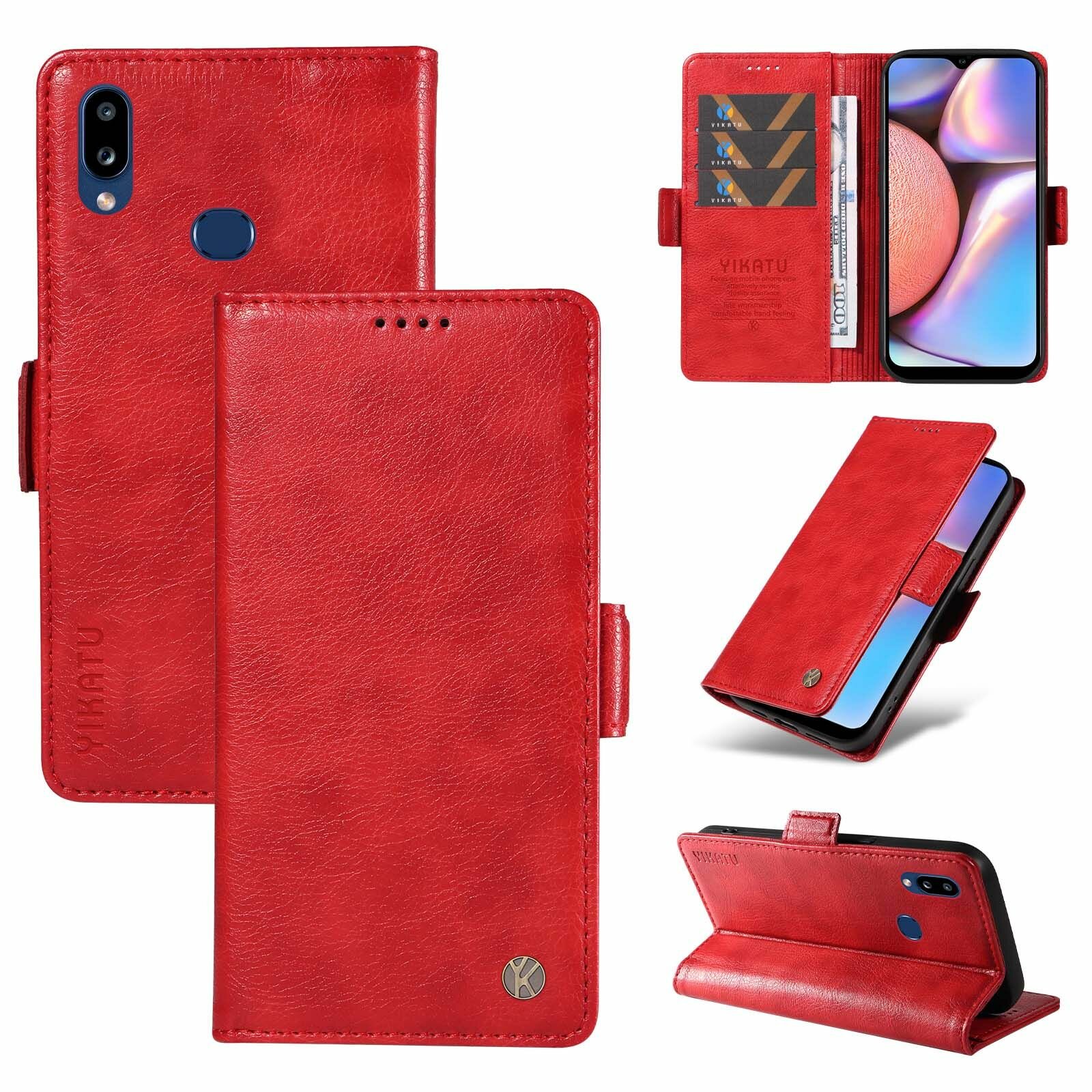 YIKATU Чехол Книжка Для Samsung Galaxy A10s / Самсунг A10c кошелек Флип Кожаный