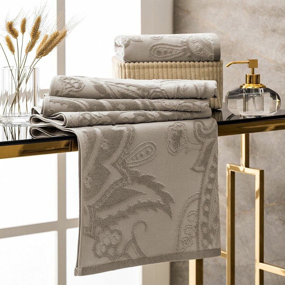 Ралини сер-беж Полотенце 50х100, 1 пр, 100% хлопок, 520 г/м2