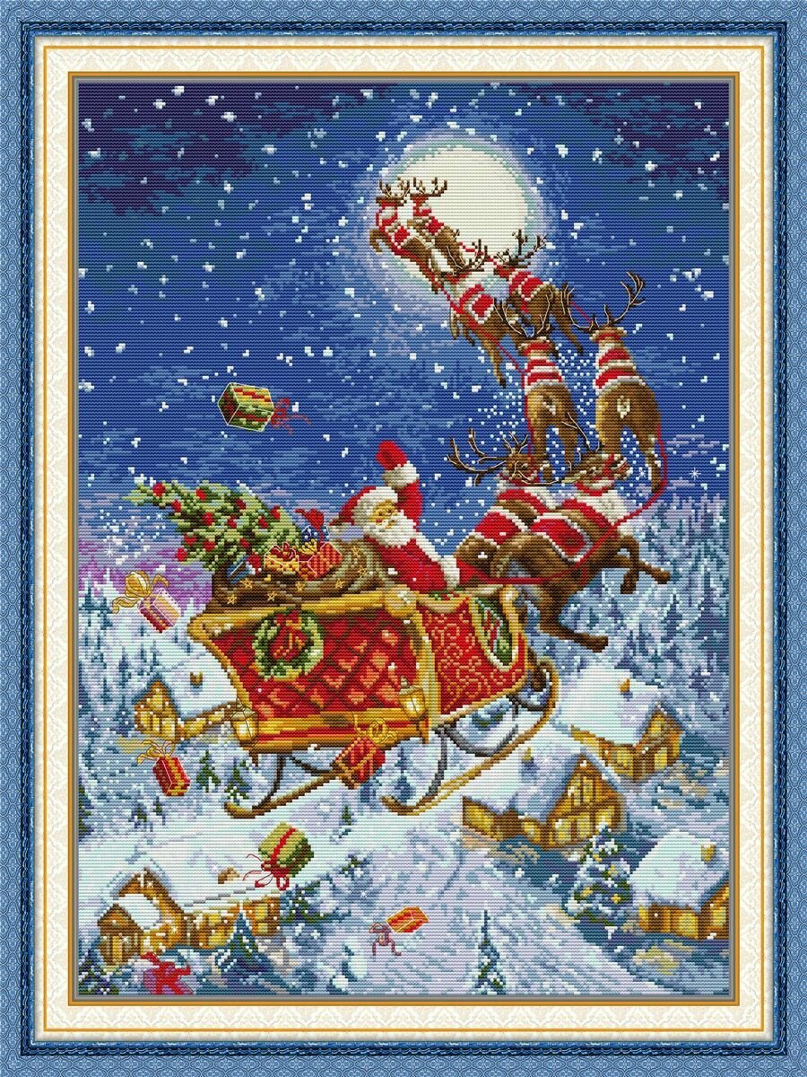 Joy Sunday Набор для вышивания крестом Дед Мороз14CT
