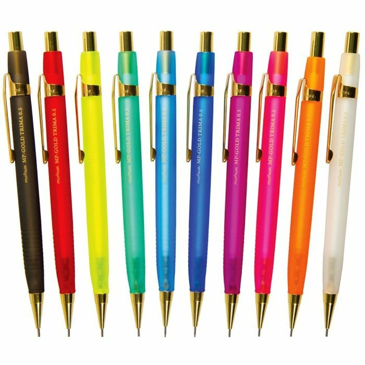 Карандаш механический MunHwa MP Gold Trima (0.5мм, с ластиком) (BMPG05), 12шт.