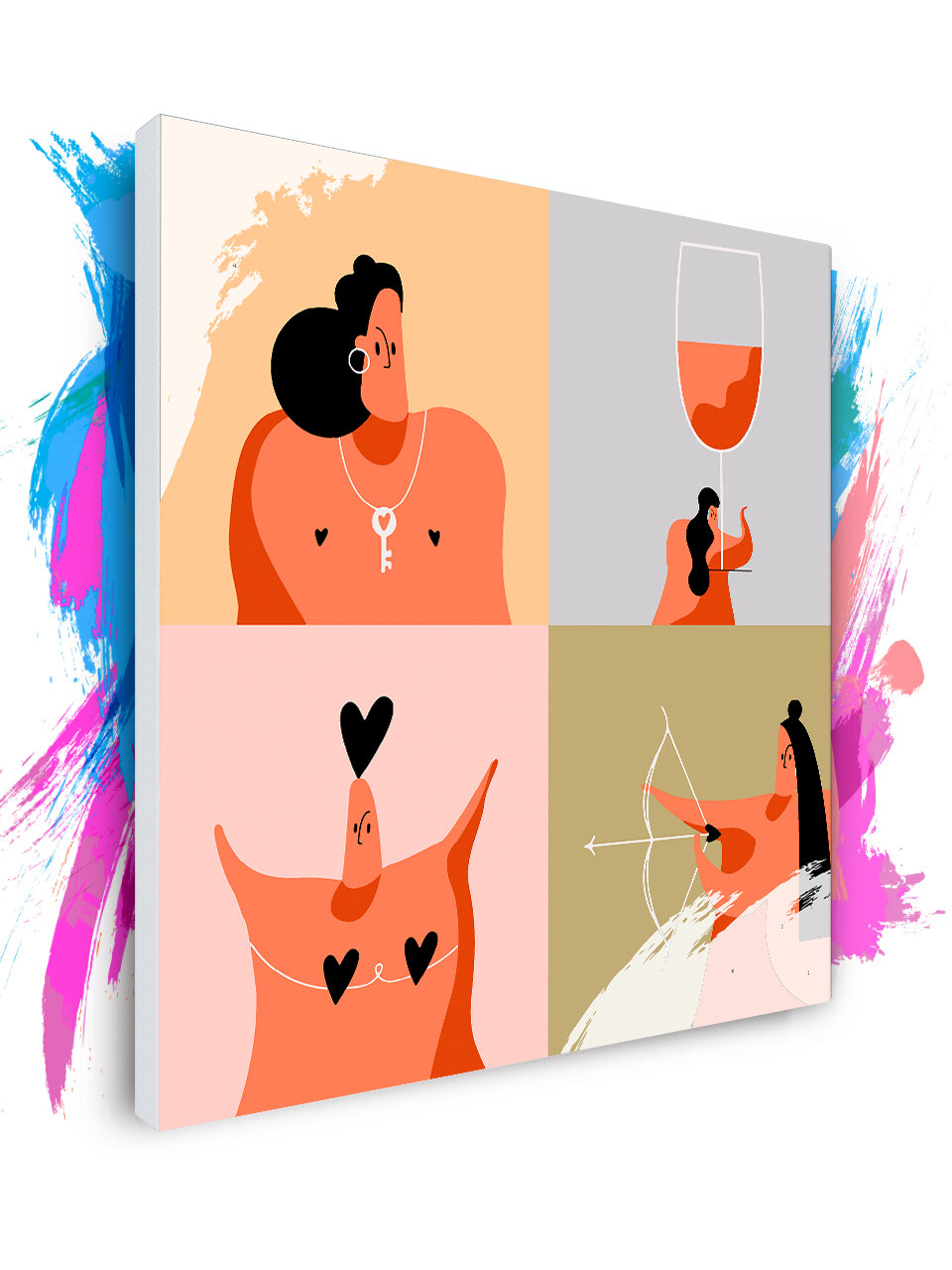 Картина по номерам на холсте Жизнь женщины, 50 х 50 см