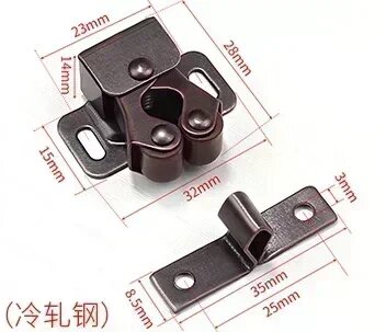 Магнитные защелки для шкафа MOONBIFFY Red bronze