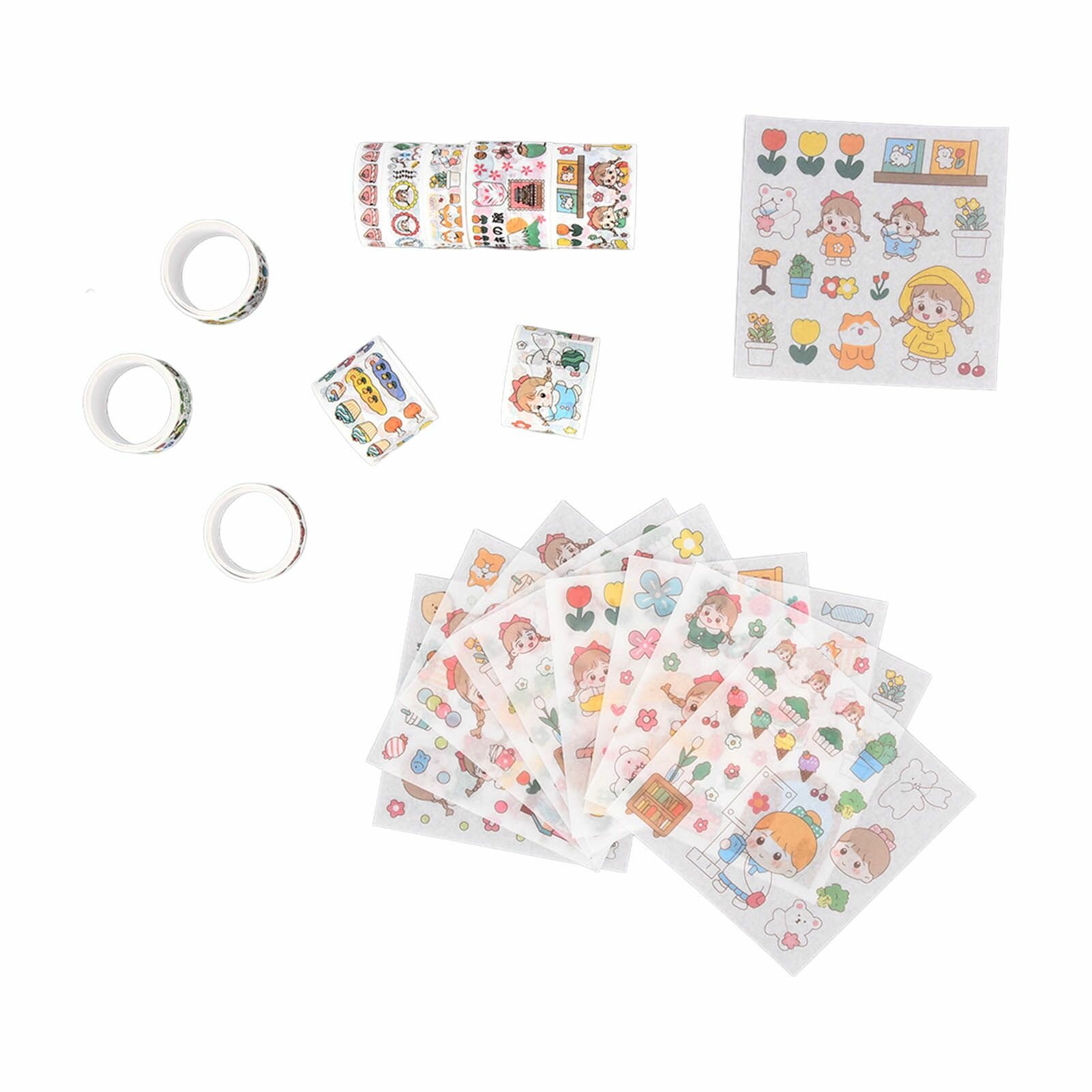 Набор васи-лент для самостоятельного декорирования. Многоразовая клейкая лента. Не оставляет следов и не режется. Легко наклеивается для рукоделия и скрапбукинга.