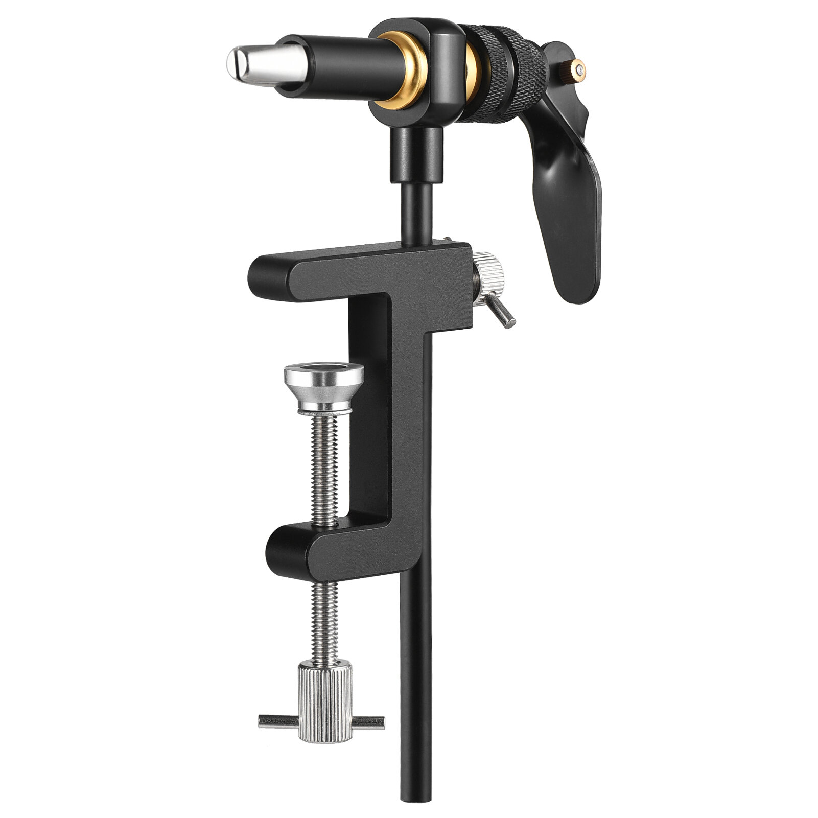 Rotate Fly Tying Vise Fishing Hook C-clamp Tying Vise Fly Fishing Tool Kit, Material: Metal, Size: 17.5*11*1.5cm/6.9*4.3*0.6in, Weight: 265g/9.3oz, Package List: 1 * Fly Tying Vise