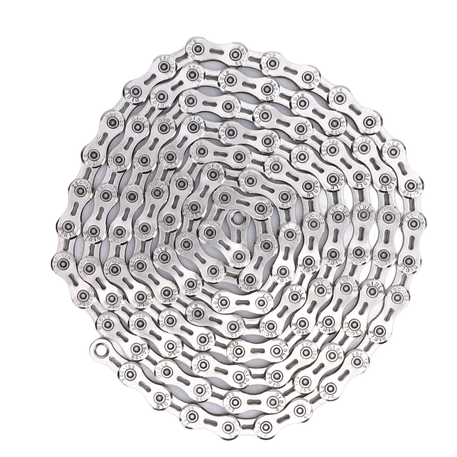Велосипедная цепь на 12 скоростей, полуполая, сверхлегкая, для горных и шоссейных велосипедов, с 2 соединителями, электросеребряное покрытие.