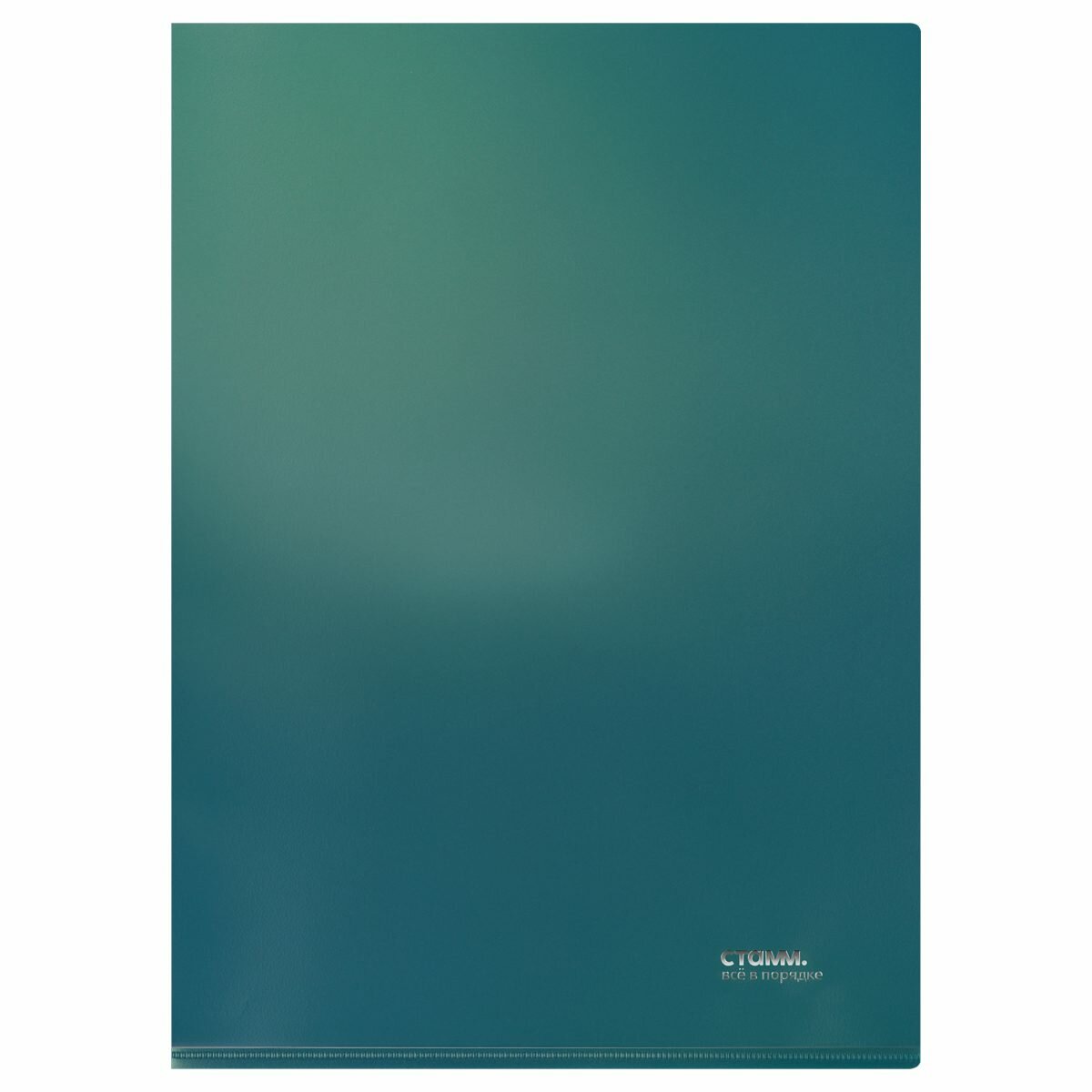 Папка-уголок Стамм "Хамелеон" (А4, 180мкм, пластик) непрозрачная, зеленый хамелеон (ММ-31958), 20шт.