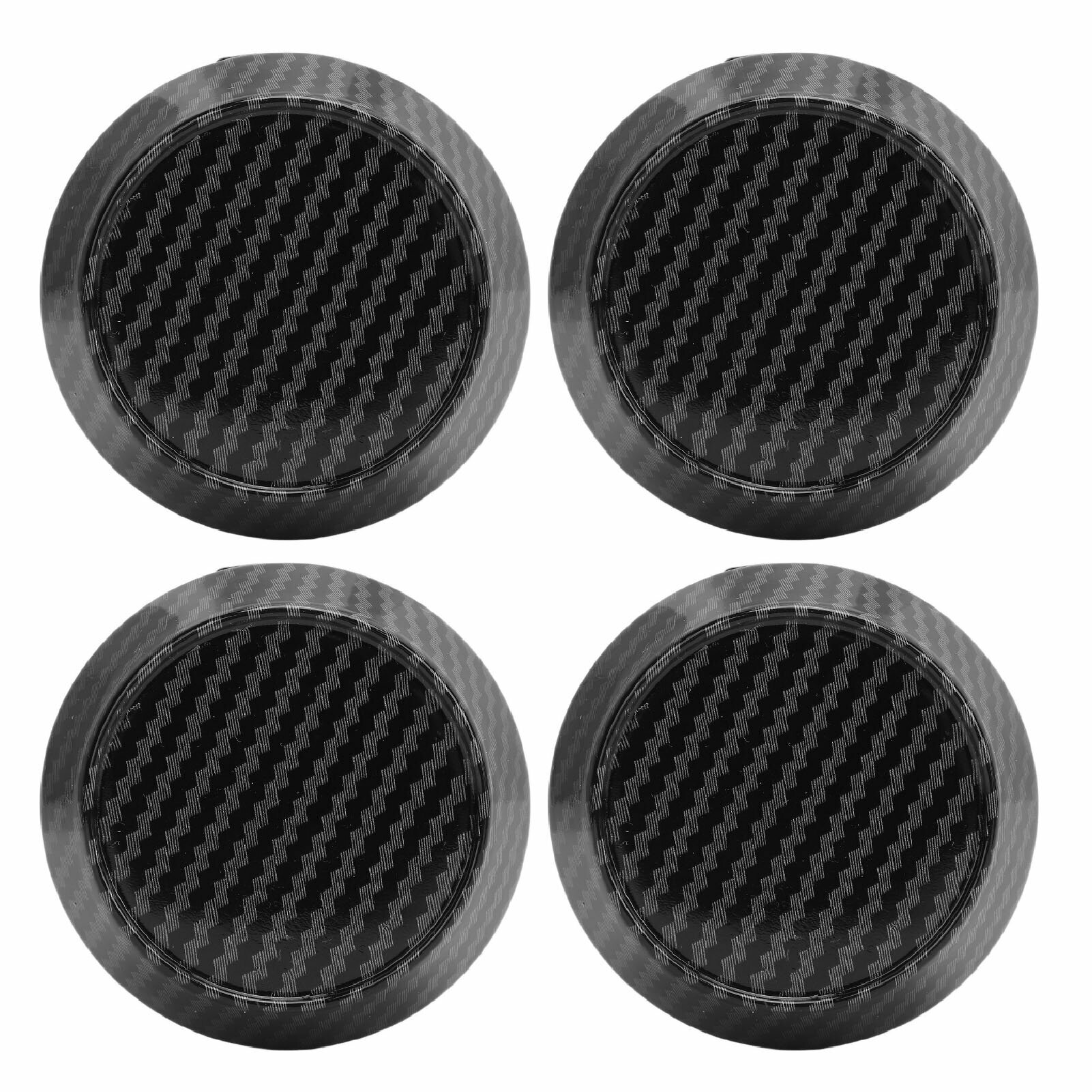 4 шт. 60-мм колпачки для колесных дисков, выполненные в стиле карбонового волокна, универсальные для автомобилей.