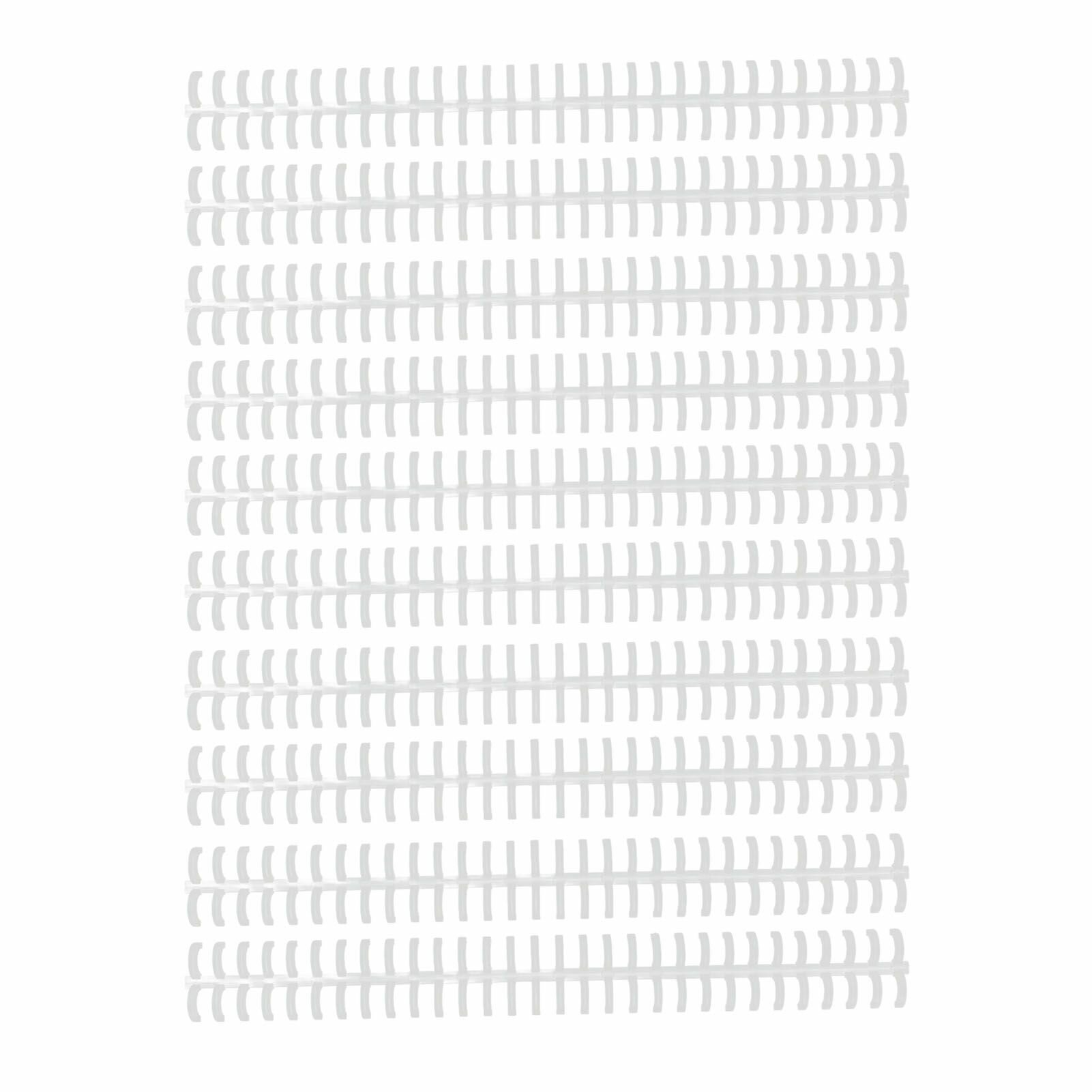 10 мм прозрачный полипропиленовый переплет на корешке, 30 отверстий для резки, 10 шт. Износостойкая расческа для переплета для использования в студенческом офисе