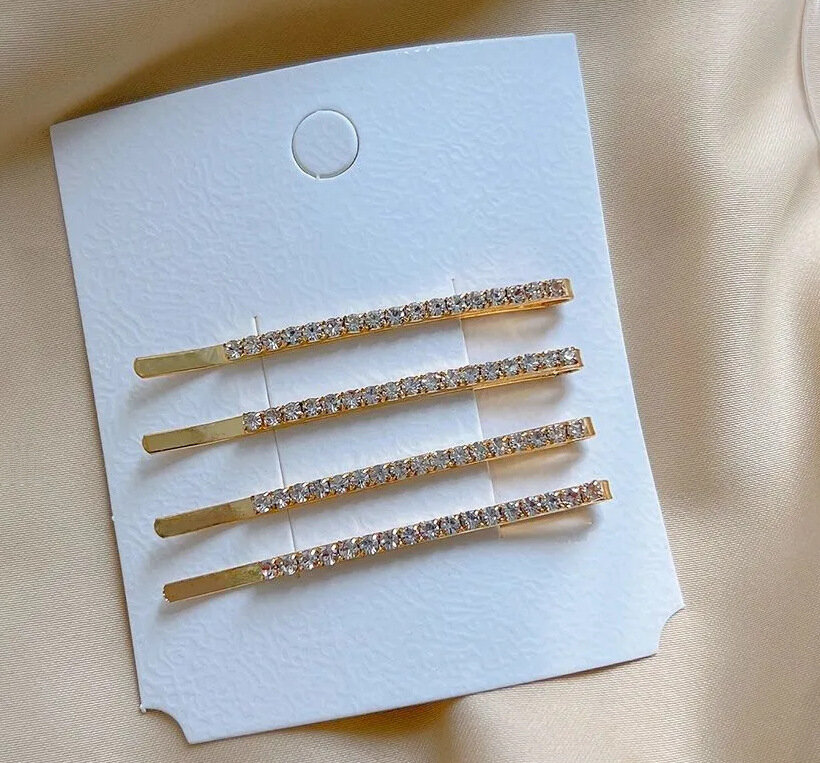 Заколка для волос Джин Чжини Дженни, с бантом, со стразами