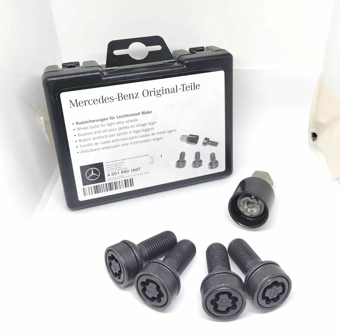 Секретки для колёс Mercedes-Benz M14 чёрные