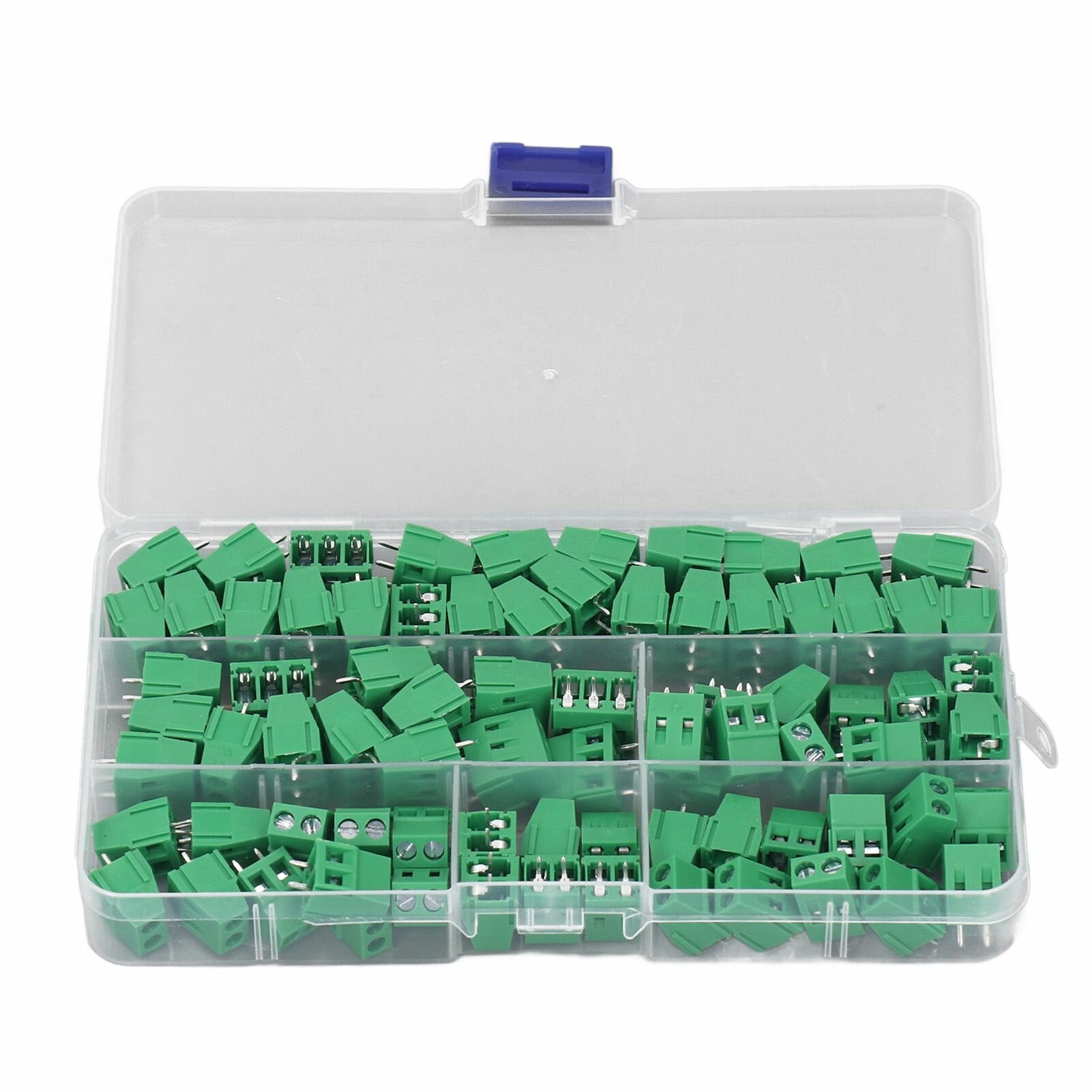 80 шт. винтовая клеммная колодка, латунный штифт, шаг 5 мм, монтаж на печатную плату, клеммный разъем для электрических проектов KF128 2P 3P