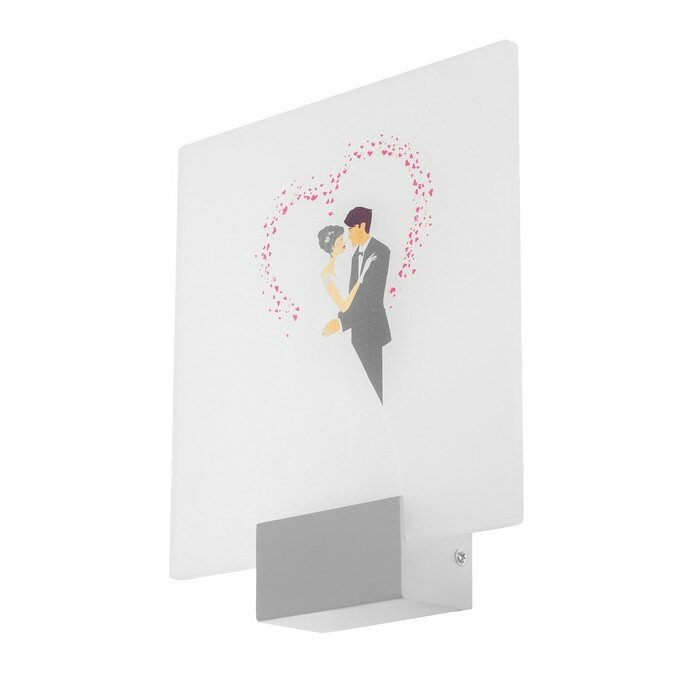 Бра BayerLux "Любовь", LED, 6 Вт, 4000К, белый, 24х6х24 см