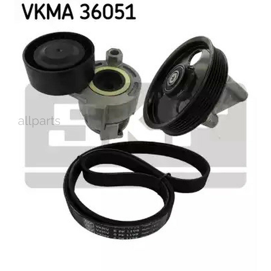 SKF VKMA36051 Комплект поликлинового ремня Logan Megane Clio