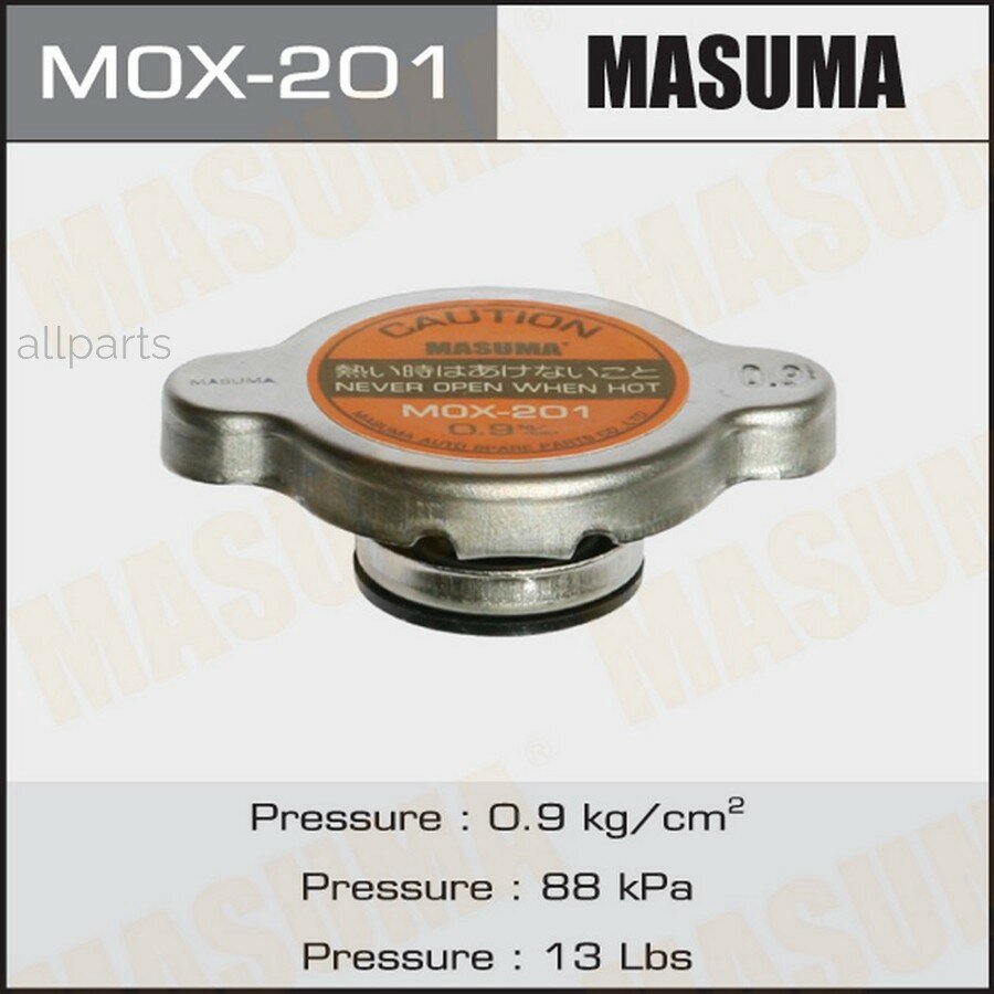 MASUMA MOX-201 Крышка радиатора 0.9 kg/cm MASUMA MOX-201