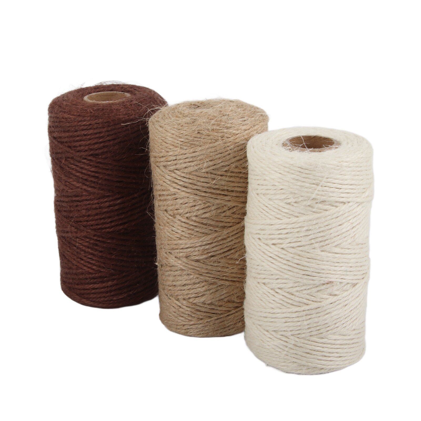 3 шт. джутовая веревка белая коричневая хаки плетеная веревка DIY упаковка толстые нитки принадлежности 2 мм