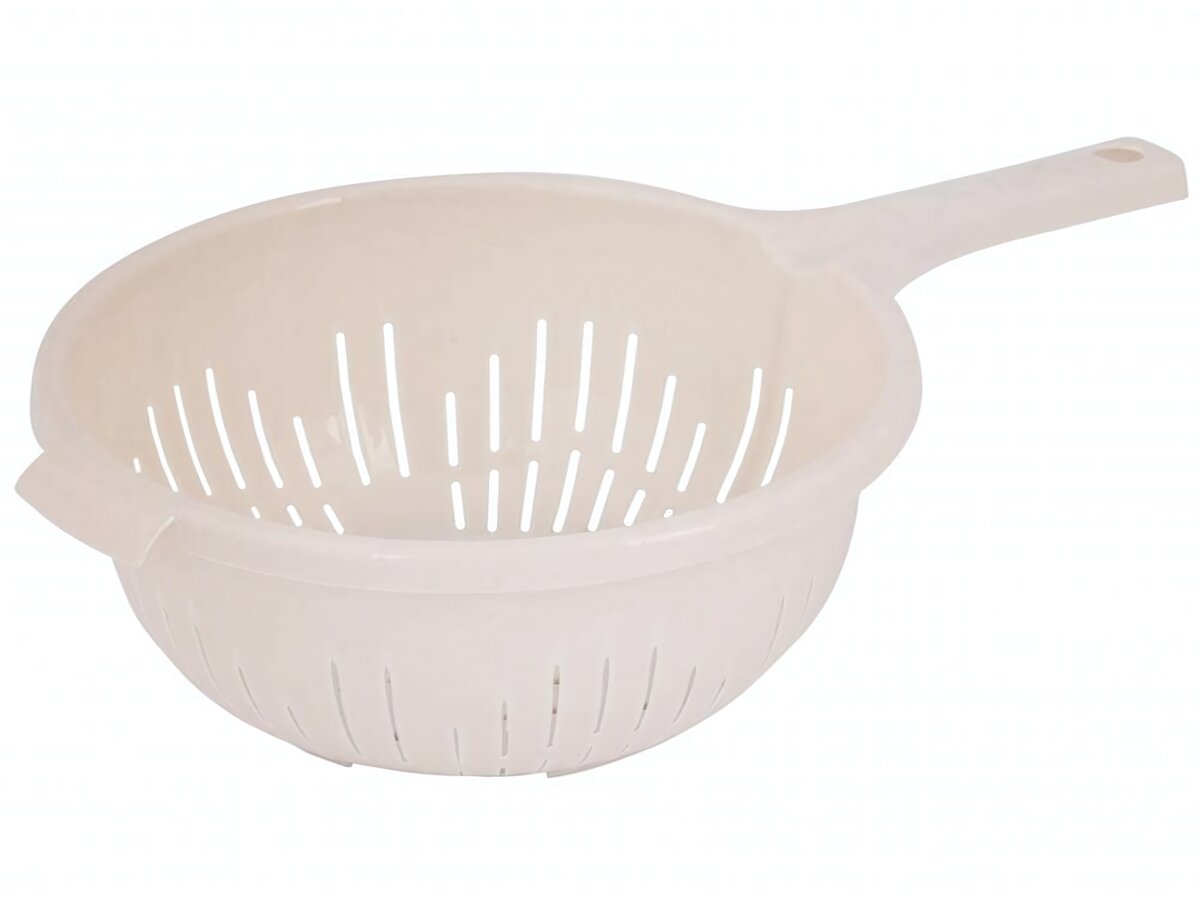Дуршлаг «Эконом» 3л с удобной ручкой, пластик, цвет белый/ассортимент