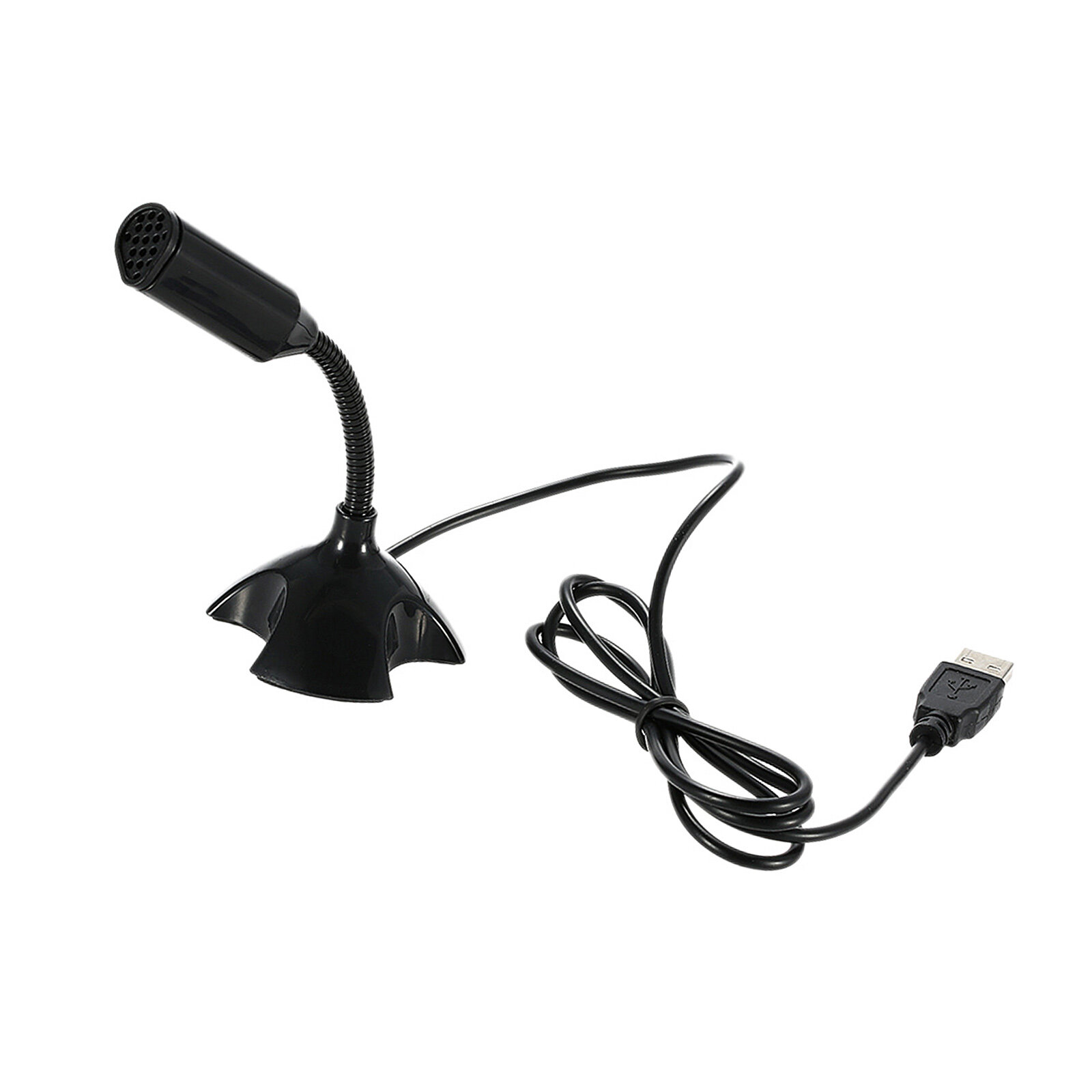 USB Desktop Microphone 360° Adjustable Support Voice Chatting Recording Mic for PC Mac with a port