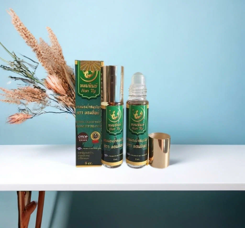 Бальзам роллер Hom Tip Herbal Liquid Balm, на травах, для облегчения симптомов, 8мл