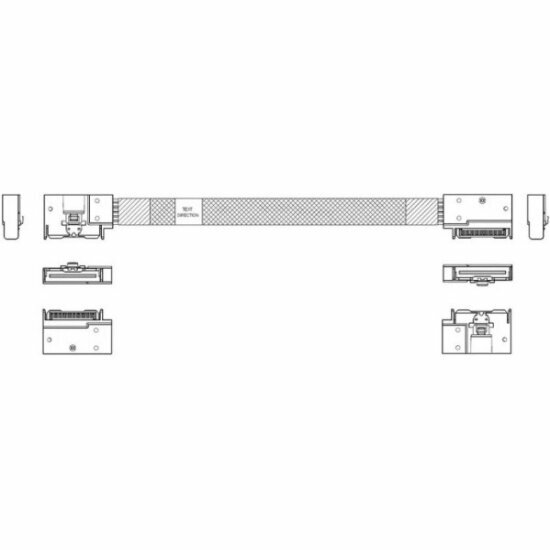 Кабель Luxshare L285MM009-SD-R Cable MCIO x8 74P - MCIO x8 74P 80см.