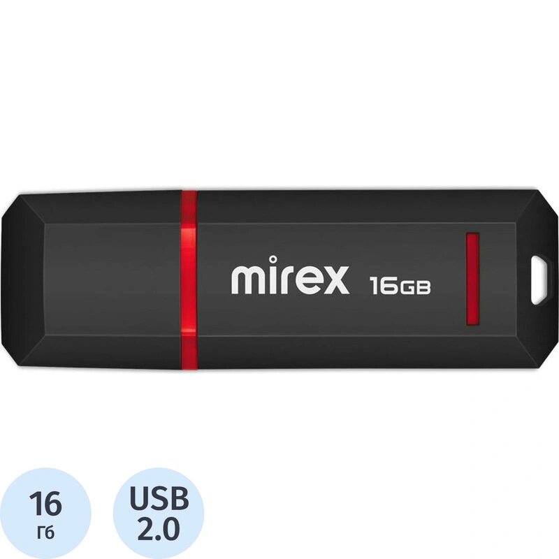 Флеш-память Mirex USB KNIGHT BLACK 16Gb (13600-FMUKNT16 )