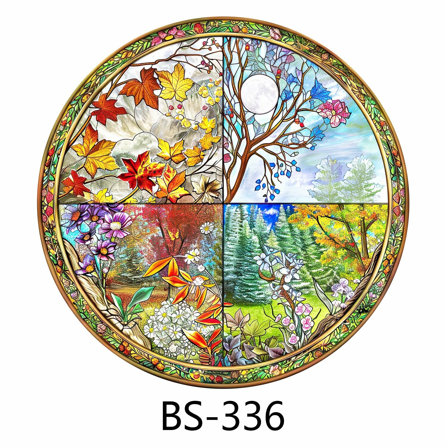 Наклейка на стену "Времена года" BS-336, 30x30 см