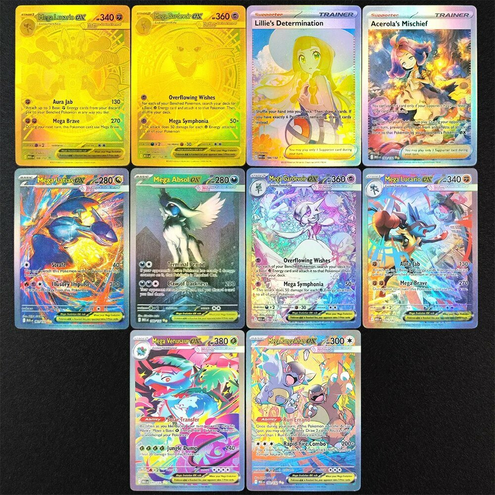 Коллекционные карты Pokemon Mega Evolution, 10шт