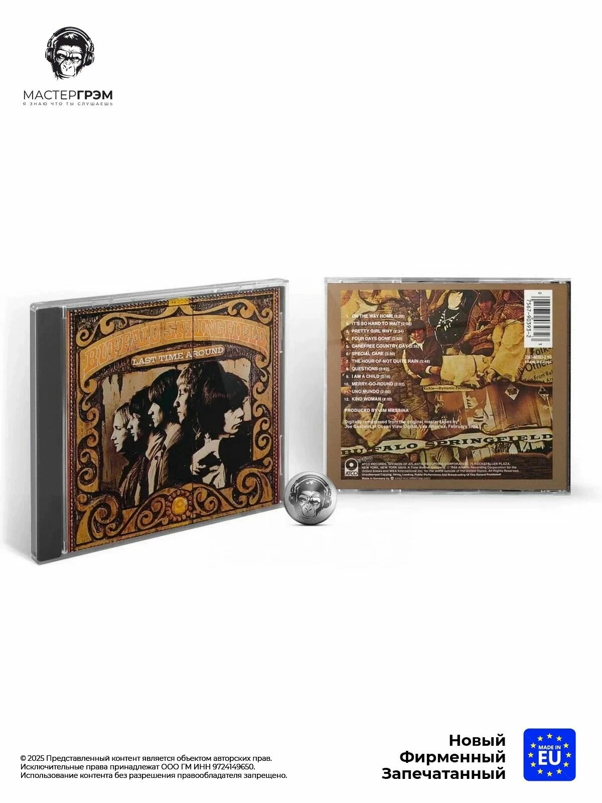 CD диск Buffalo Springfield - Last Time Around (CD) 1993, Jewel Case