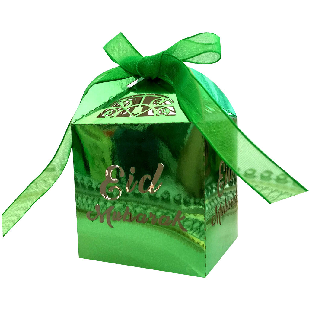 Мусульманский Рамадан Выдалбливает Коробку Конфет Золотого, Серебряного Цвета Ид Шоколадная Коробка Ближний Восток