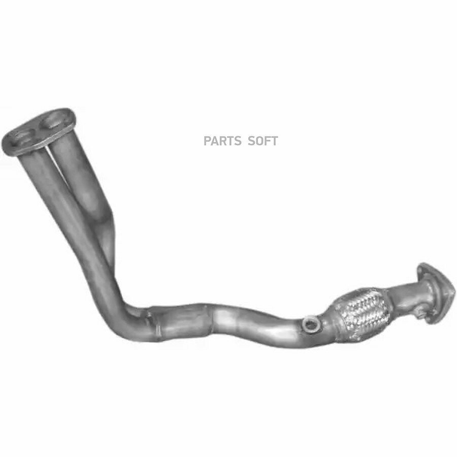 Труба глушителя приемная 827-227, Fiat Brava, Bravo, Marea 1.6 16V 95-03. от официального дистрибьютора, POLMOSTROW, артикул 07510