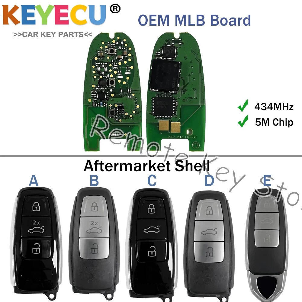 OEM печатная плата MLB удаленный автомобильный ключ 4N0 959 754 434 МГц 5M чип для Audi A5 A6 A8 Q8 Lambor URUS подходит для программатора VVDI и KYDZ MLB Model A