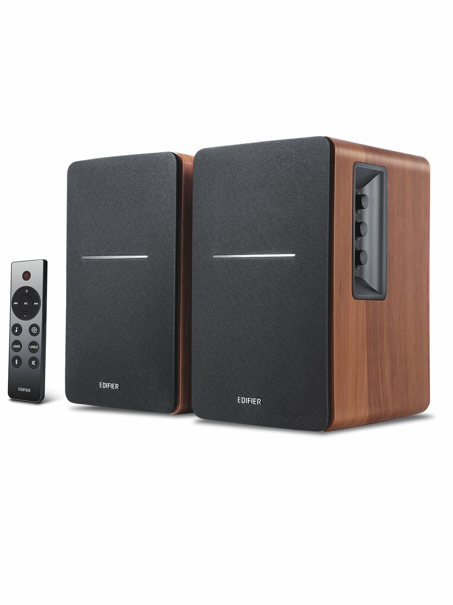 Полочные колонки Edifier R1200BT, активные, 42 Вт, 4", Bluetooth, пара, чёрные