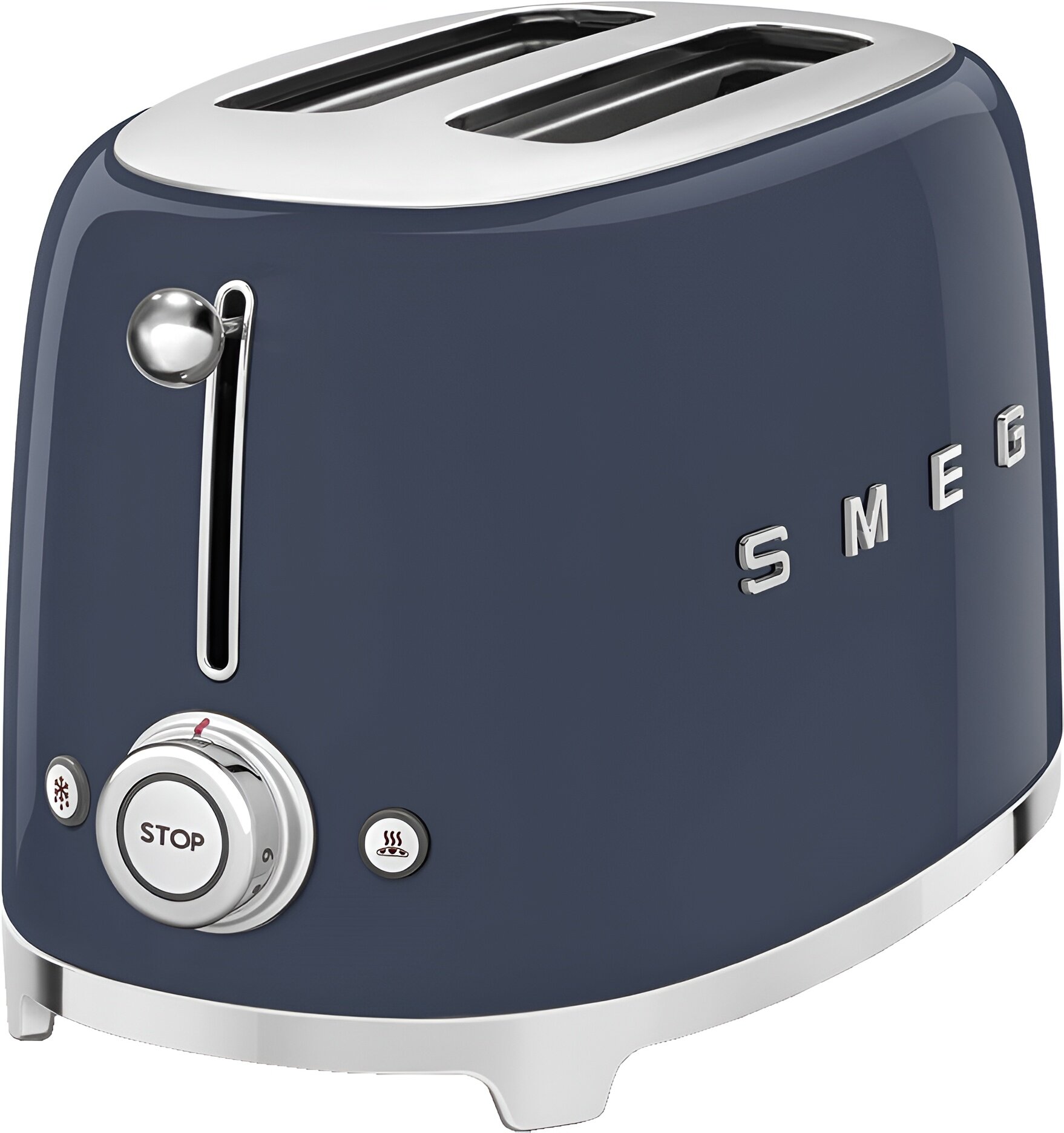 Тостер Smeg TSF01NBEU, на 2 ломтика, 6 уровней поджаривания, Navy Blue