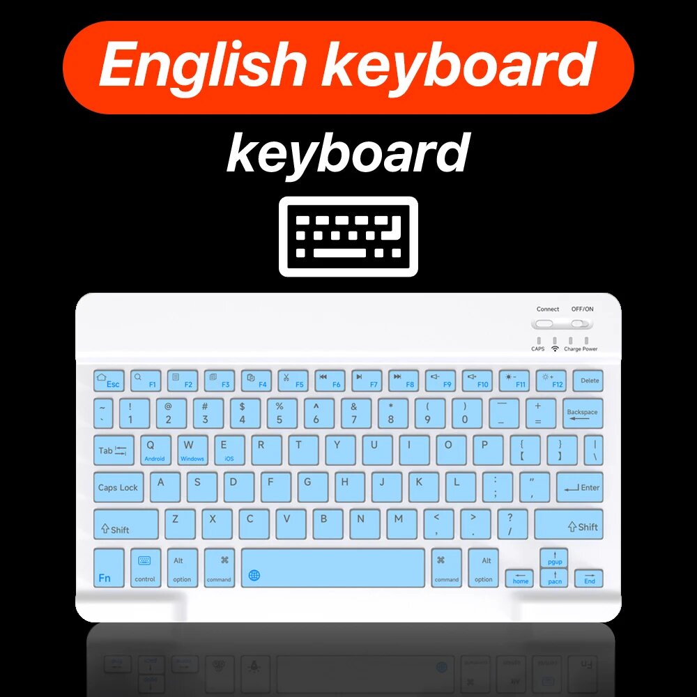 Беспроводная Bluetooth клавиатура для iOS Android Windows English 2