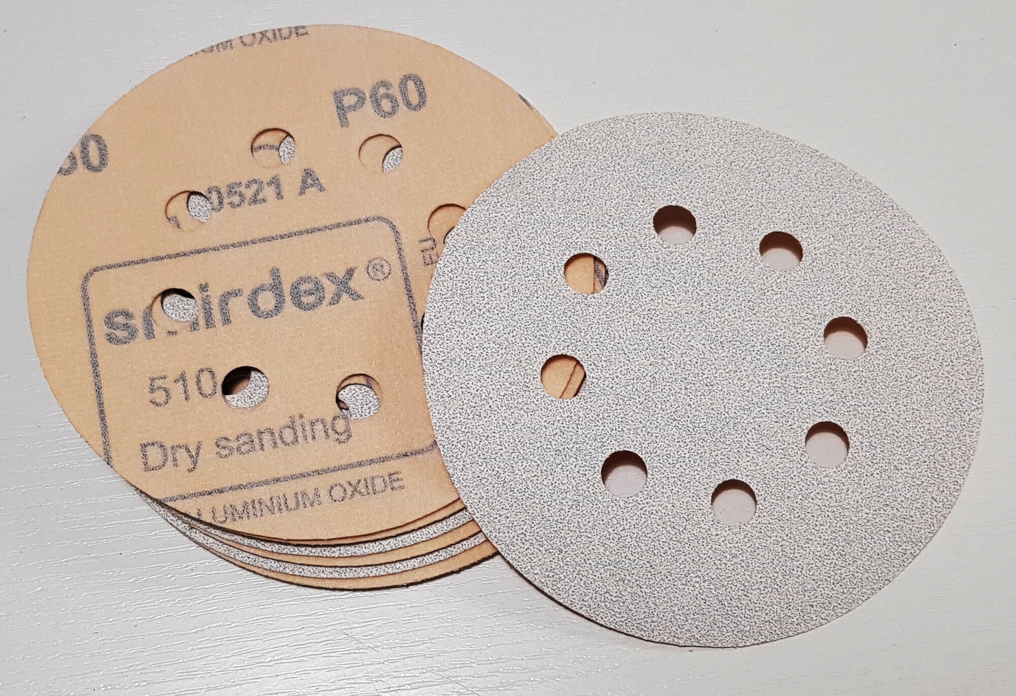 Шлифовальные круги Smirdex 510 Р60 8 отверстий 125мм, 10шт