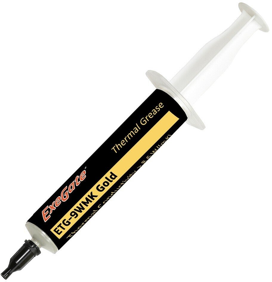 Термопаста Exegate ETG-9WMK Gold, Шприц 8.6Вт/(м? К) 8г