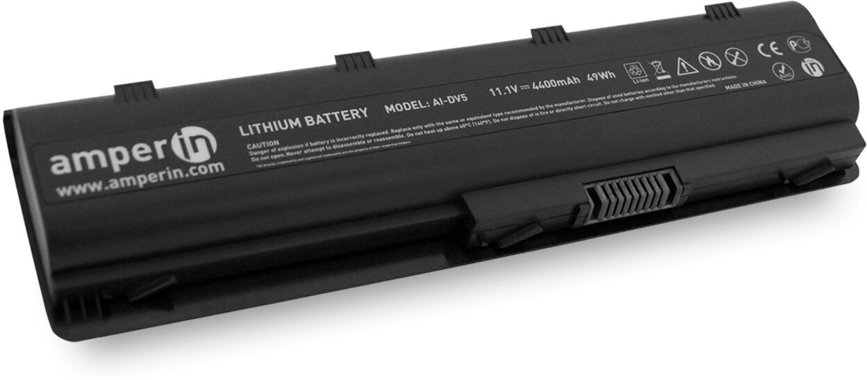 Аккумулятор Amperin для ноутбука HP Presario CQ42, Pavilion 11.1V 4400mAh (49Wh) AI-DV5