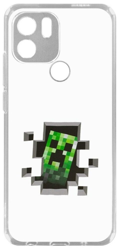 Чехол-накладка Krutoff Clear Case Minecraft-Крипер для Xiaomi Redmi A1+
