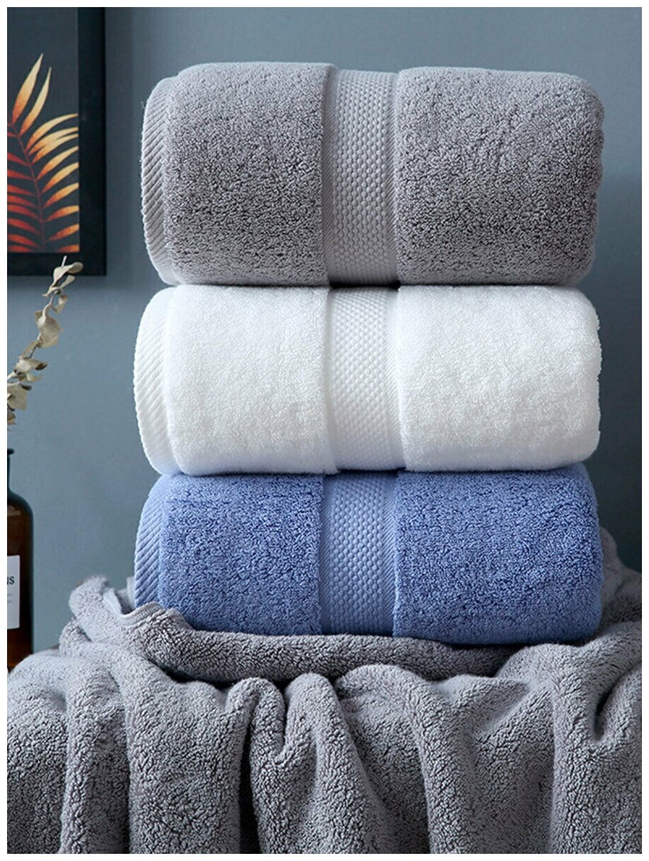 Полотенце банное cotlee, Хлопок, 80x160 см, белый, 1 шт.