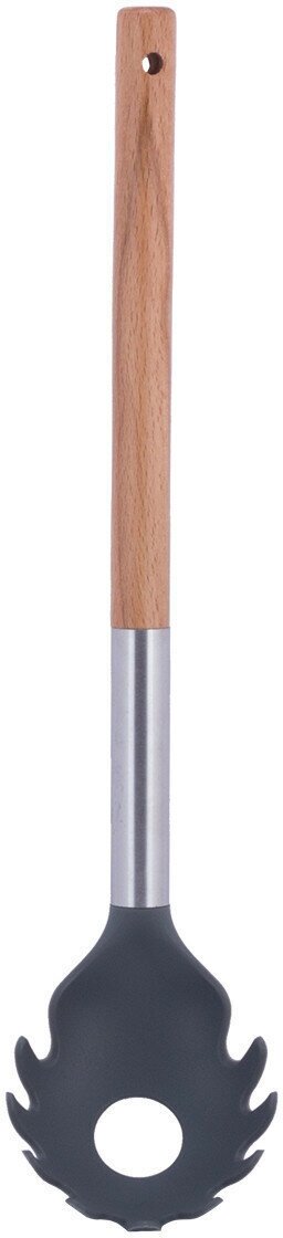 Ложка для спагетти 32,5 см. нейлоновая Kamille KM-8853 с деревянной ручкой