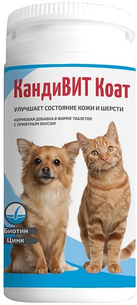 Кормовая добавка CANDIOLI КандиВИТ коат для собак,50 табл.