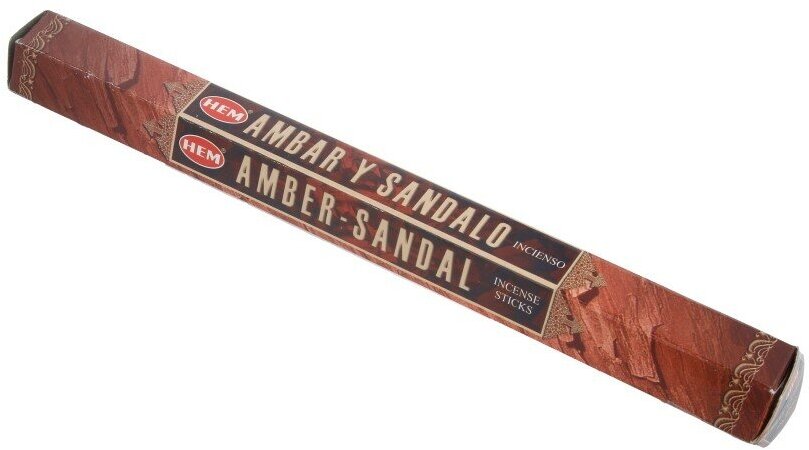 HEM Благовония шестигранник 20 шт Амбер-сандал 03400 аромат для медитации и интерьера