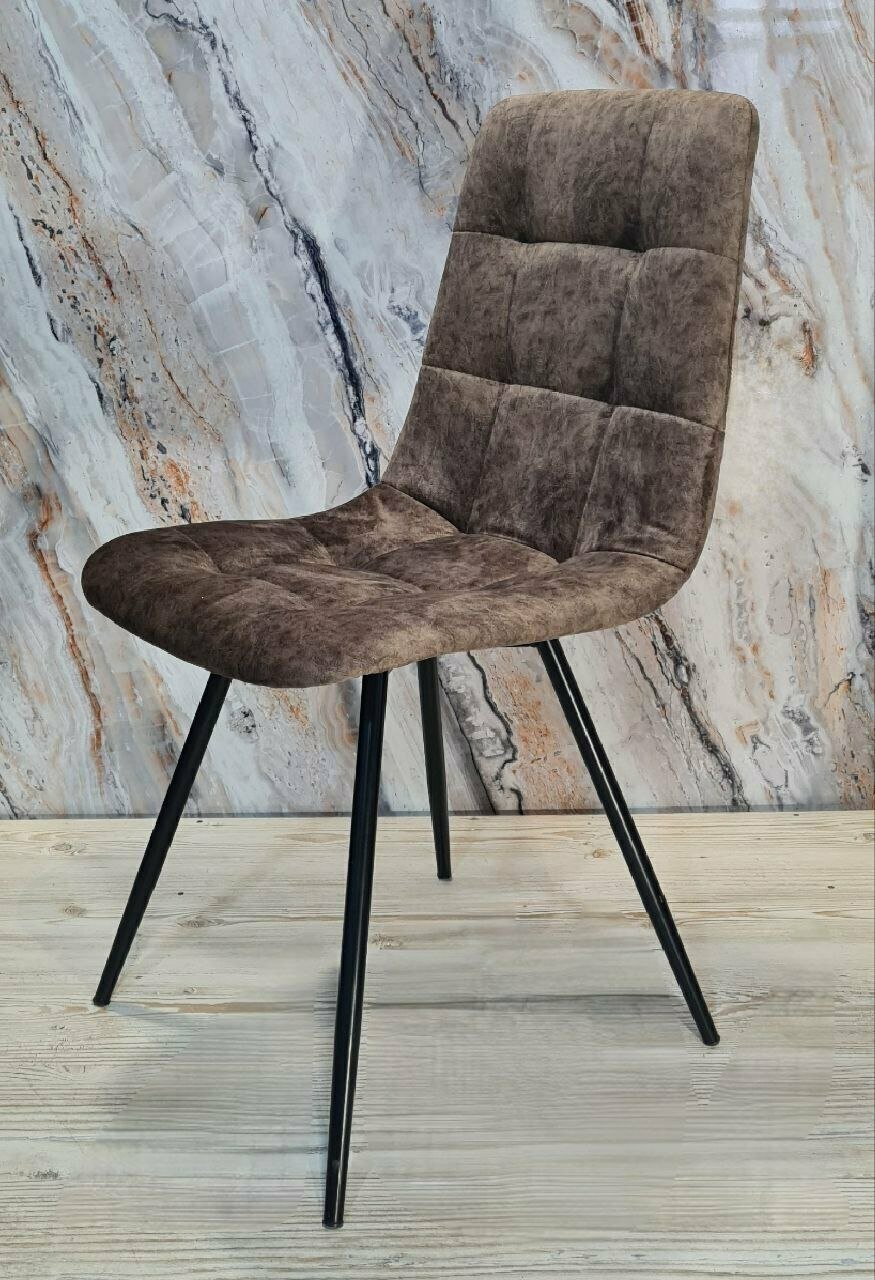 Стул Лофт ARSCOMGROUP коричневый велюр черное основание