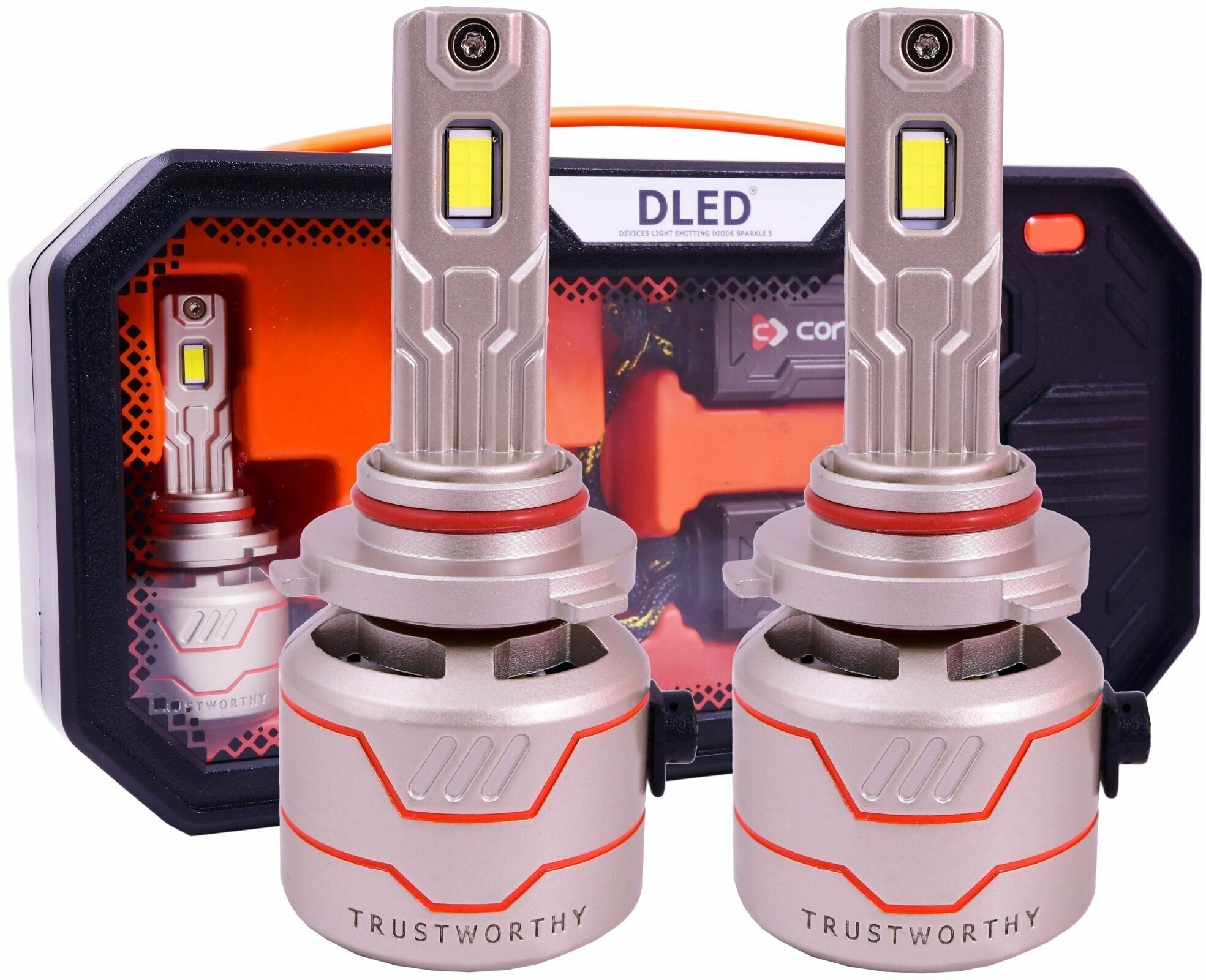 Светодиодные автомобильные лампы HB3 9005 P20D Серия Conpex "Sparkle 5" CSP 3570 12V-24V 6500K 100W 7000Lm CanBus (2шт.)