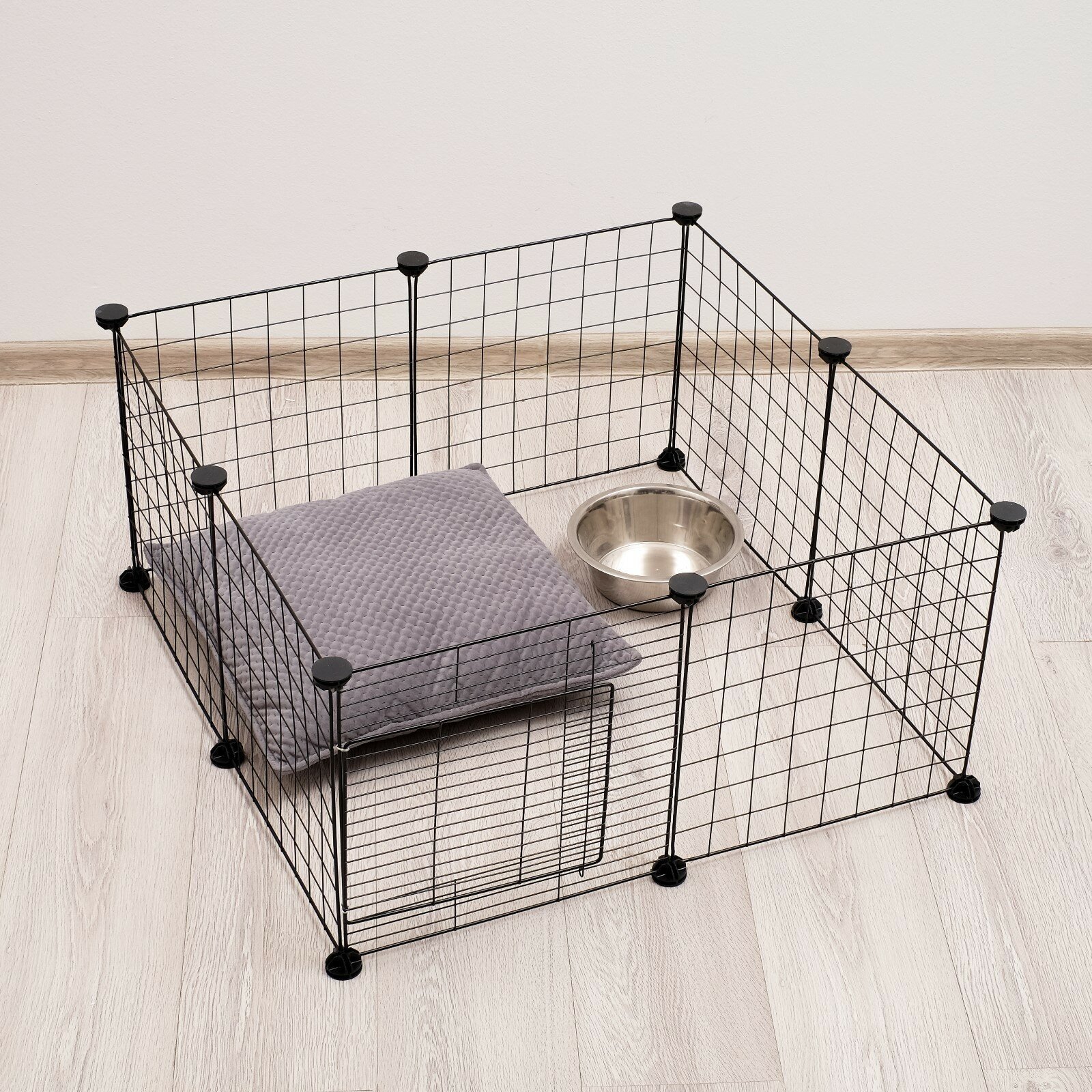 Вольер 8 секций , металлический, черный, 70 х 70 х 35 см, 7472675