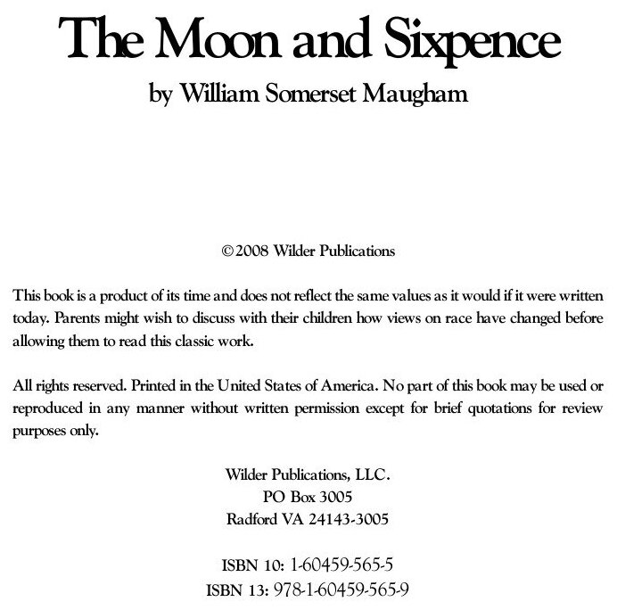 The Moon and Sixpence — фото 1