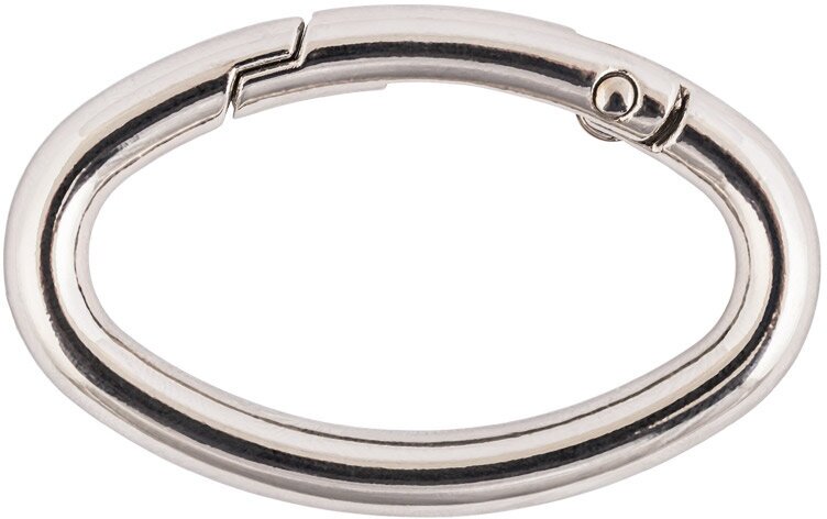 Gamma GH-339-PL96 карабин овальный никель 39х47 мм №01 металлическая сумочная фурнитура