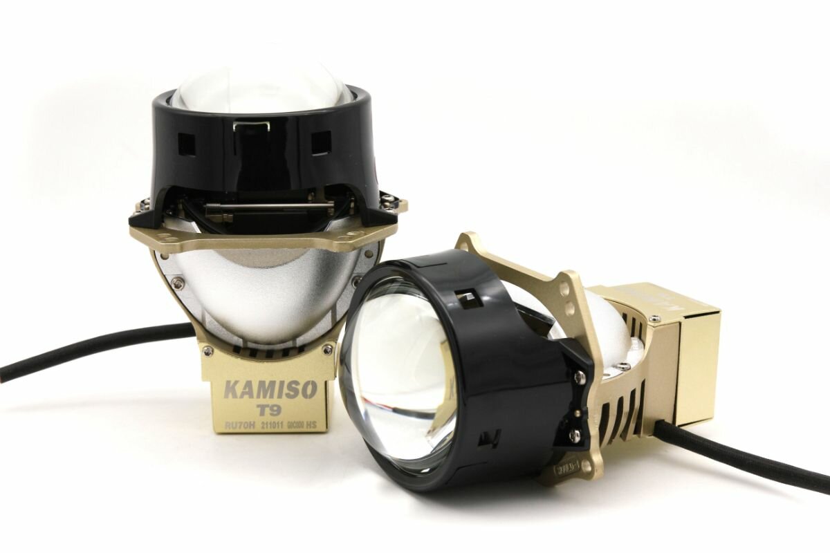 Светодиодные би лед линзы Aozoom Kamiso A9 комплект для фар автомобилей bi led Аозум