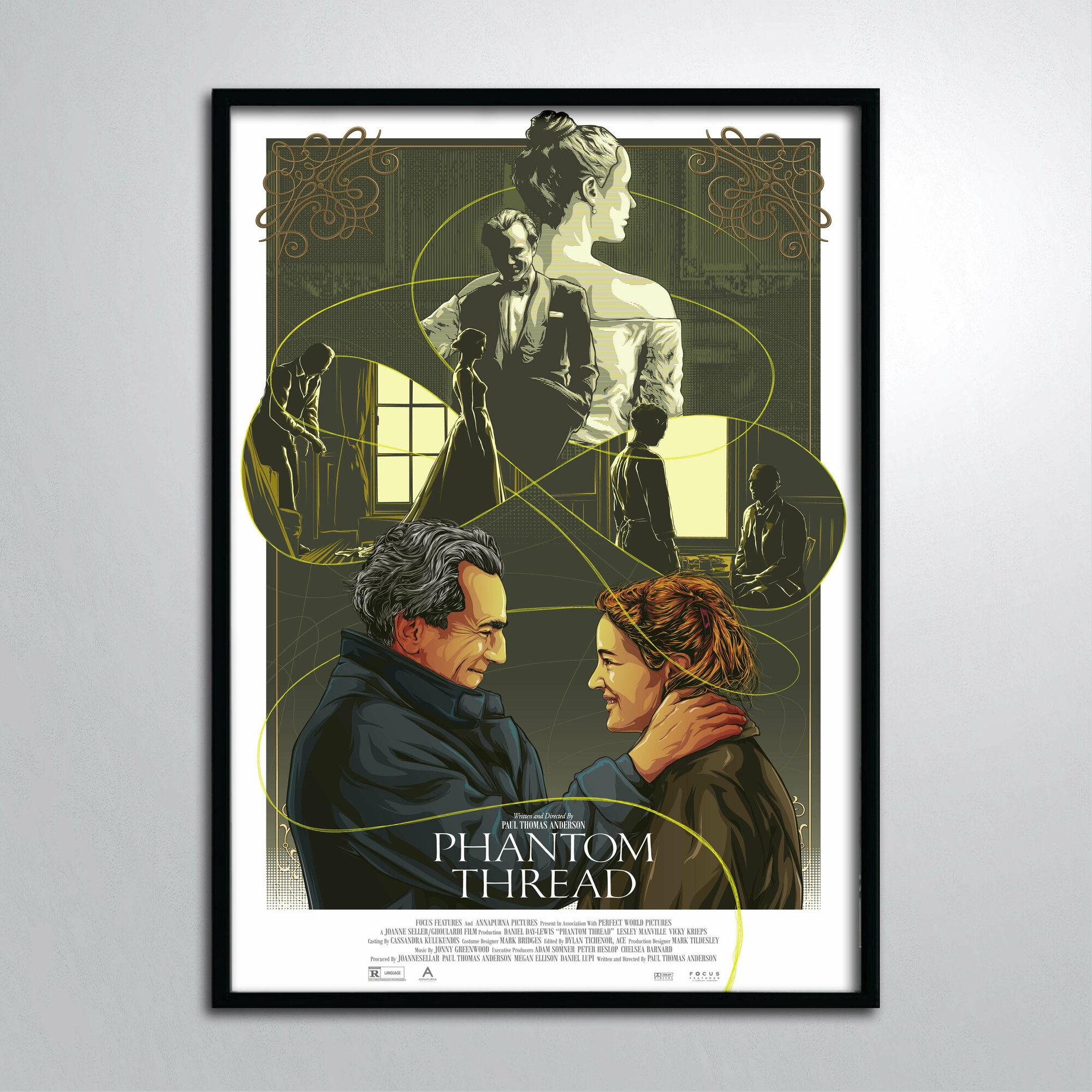 Постер в раме/Пол Томас Андерсон Призрачная нить Дэниэл Дэй-Льюис Арт Phantom Thread
