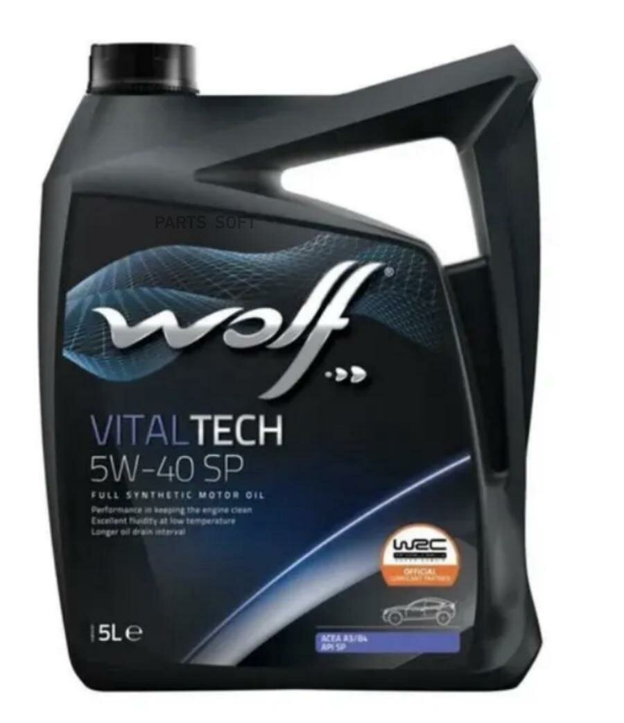 WOLF OIL 1048901 Масло моторное WOLF VITALTECH 5W-40 SP 5L