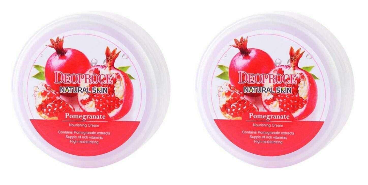 Deoproce Крем для лица и тела Natural Skin Pomegranate Nourishing Cream, 100 г, 2 шт